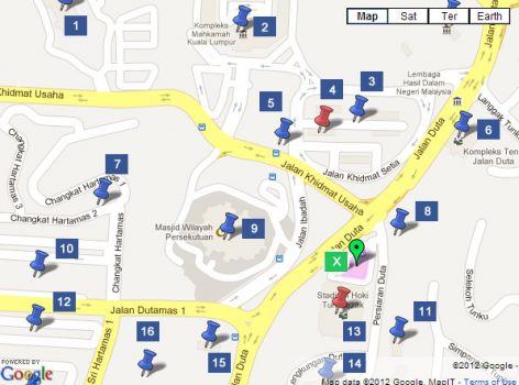 Duta Bus Terminal, satellite bus terminal to Malaysia Northern states